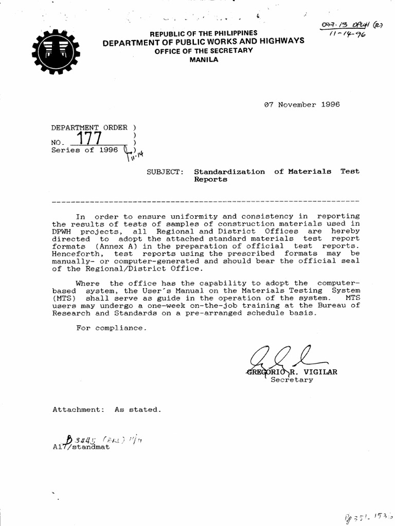 Sample-Card DPWH PDF | PDF | Concrete | Building Materials