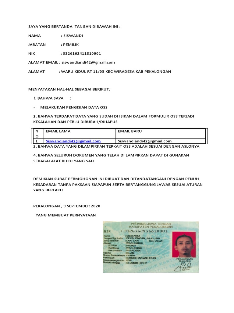 Saya Yang Bertanda Tangan Dibawah Ini | PDF | Hukum