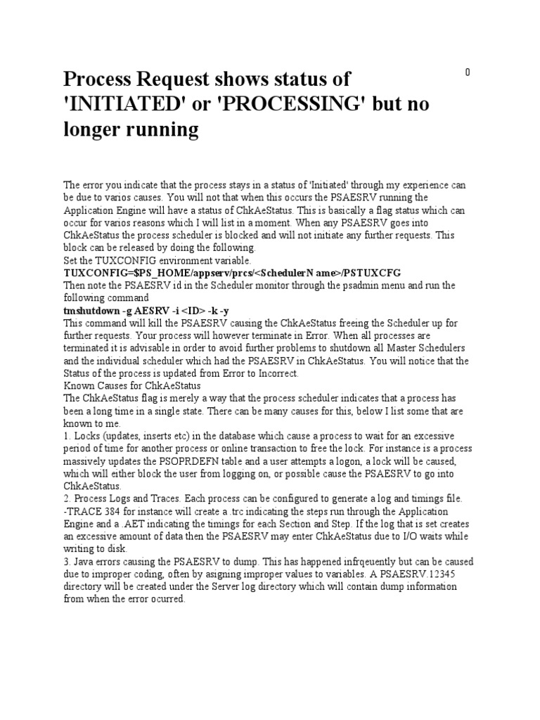 Process Scheduler Trouble Shooting | Download Free PDF | Scheduling ...