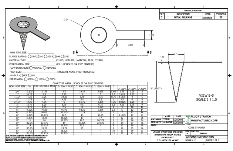 NOM. PIPE SIZE: - : Date Name | PDF | Mechanical Engineering | Nature