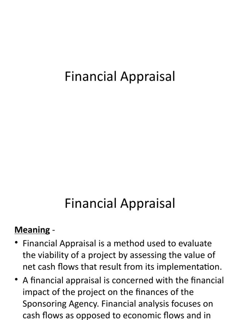 Financial Appraisal in Project Finance | PDF