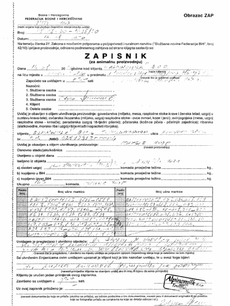 Obrazac ZAP 2020-08-14 | PDF