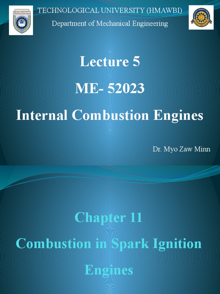 ME-52023 Internal Combustion Engines: Technological University (Hmawbi ...