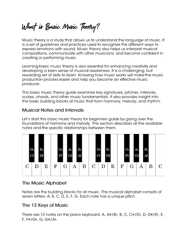Basic Music Theory | PDF