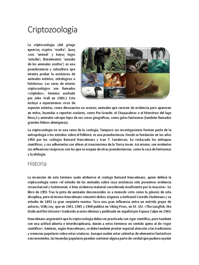 Criptozoología | PDF | Criptozoología | Forteana