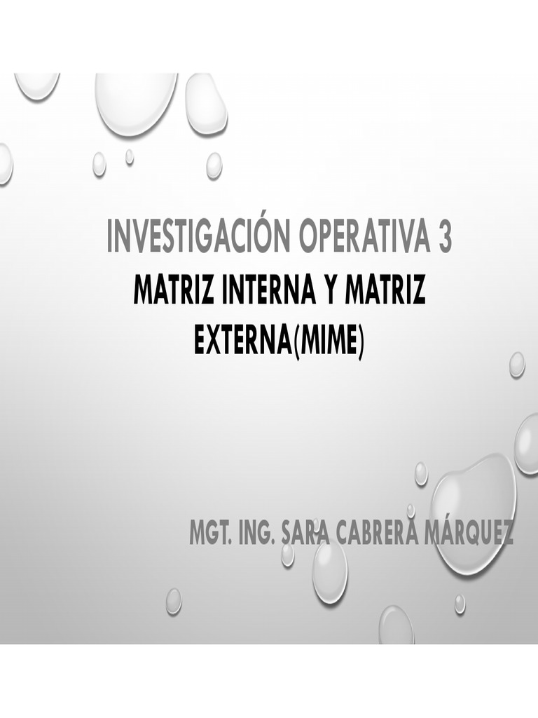 Sesión 10 - Matriz MIME | Descargar gratis PDF | Análisis FODA | Cognición