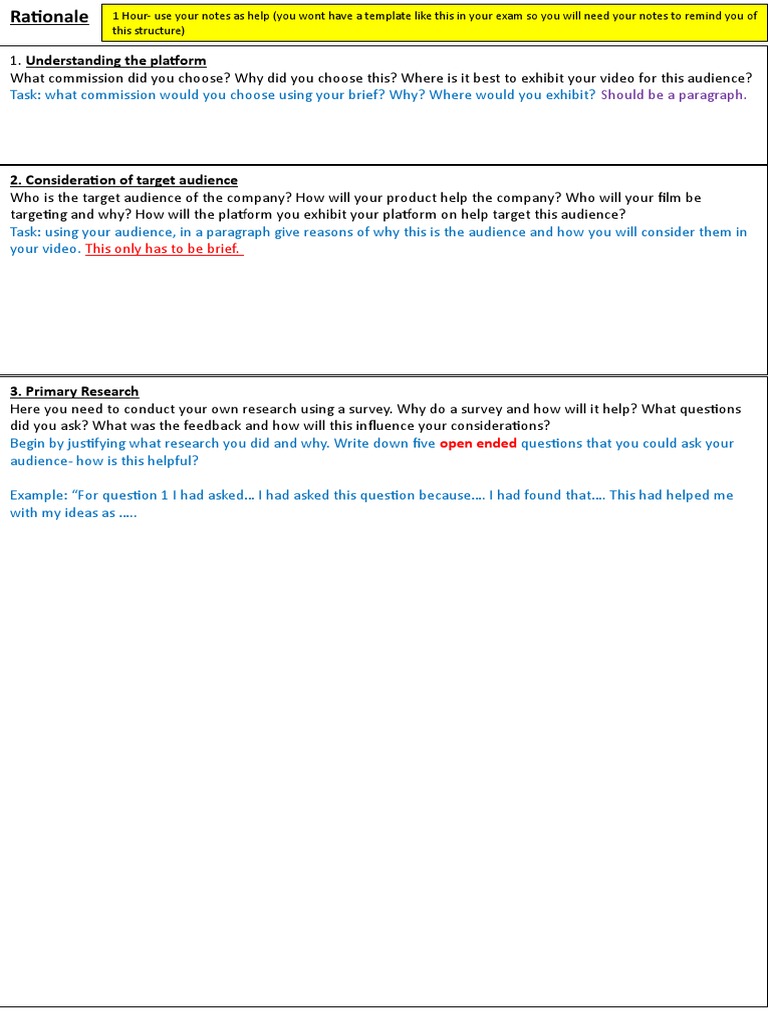l1 - Rationale Introduction Work Sheet | PDF | Advertising ...