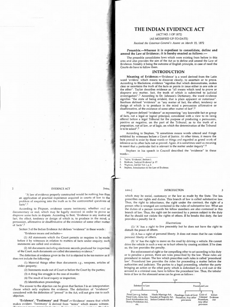The Indian Evidence Act | PDF | Evidence (Law) | Prosecutor