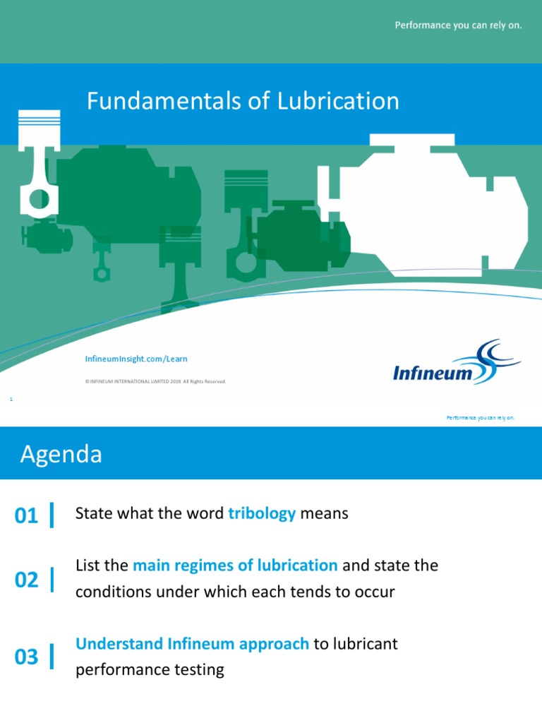Fundamentals of Lubrication: © INFINEUM INTERNATIONAL LIMITED 2019. All ...