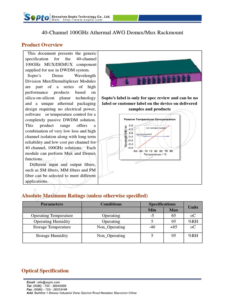 DWDM Mux PDF | Download Free PDF | Wavelength Division Multiplexing | Bandwidth (Signal Processing)