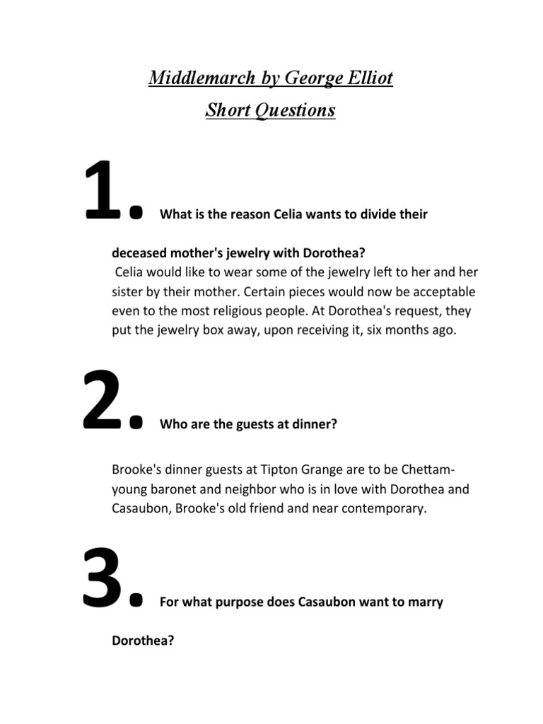 Middlemarch by George Elliot | PDF | Middlemarch