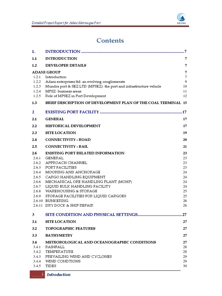 Detailed Project Report PDF | PDF | Nature | Transport