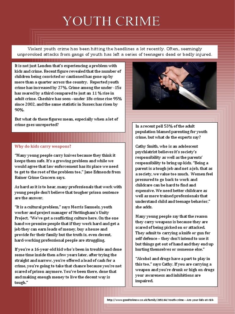 Youth Crime | PDF | Juvenile Delinquency | Violence