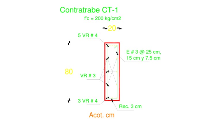 Ejemplo 1 Detalle de Contratrabe PDF | PDF