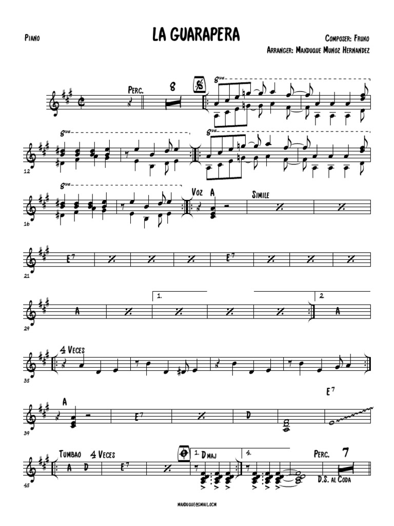 La Guarapera - Piano | PDF | Entretenimiento (general)