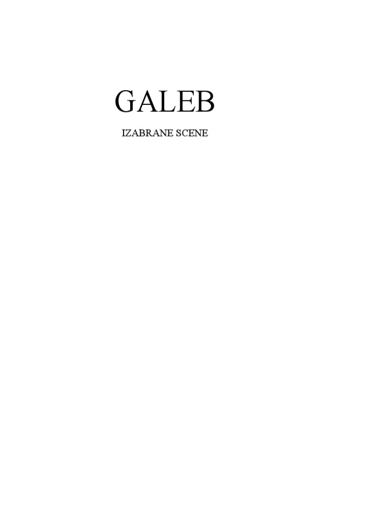 GALEB - Izabrane Scene | PDF