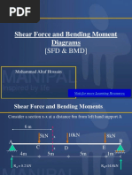 Solving For SFD and BMD of Overhanging Beam | PDF | Bending | Mechanical Engineering