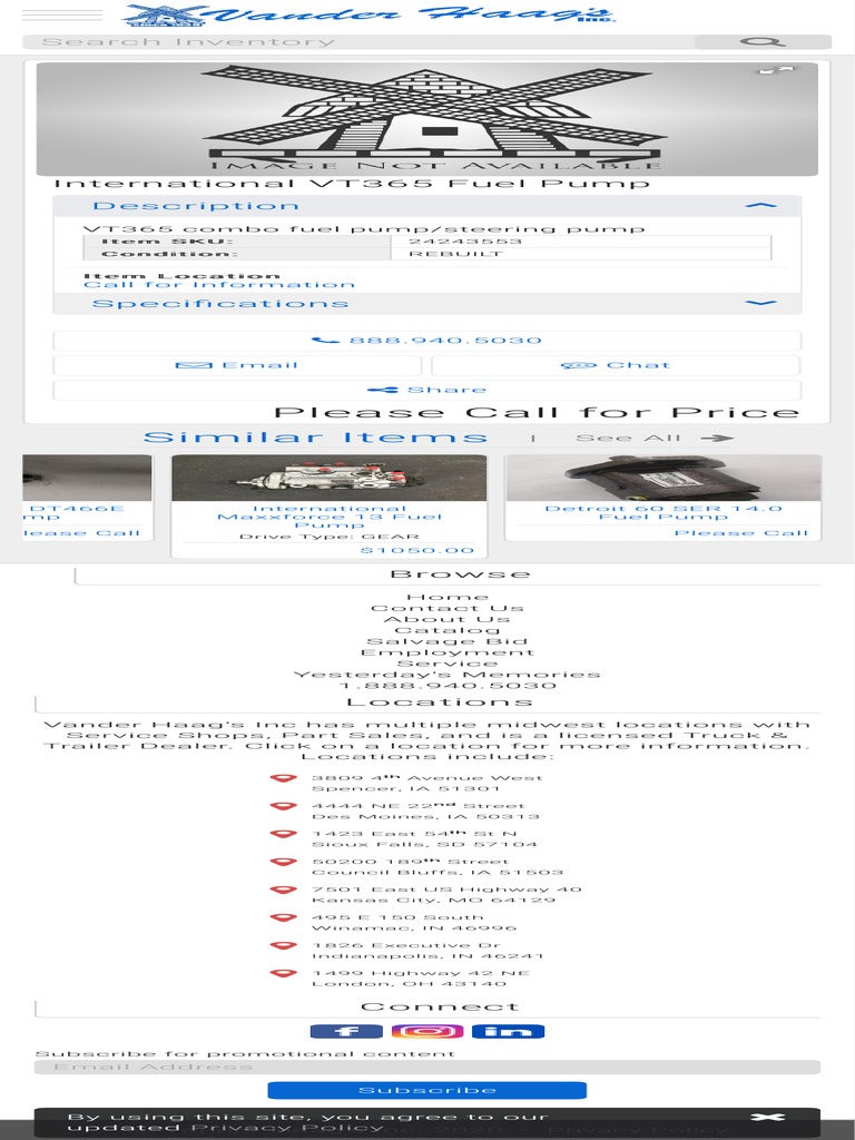 International VT365 Fuel Pump PDF | PDF | World Wide Web | Internet & Web