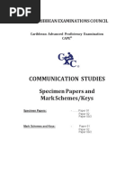 CAPE Communication Studies IA Sample | PDF | Classroom | Nonverbal ...