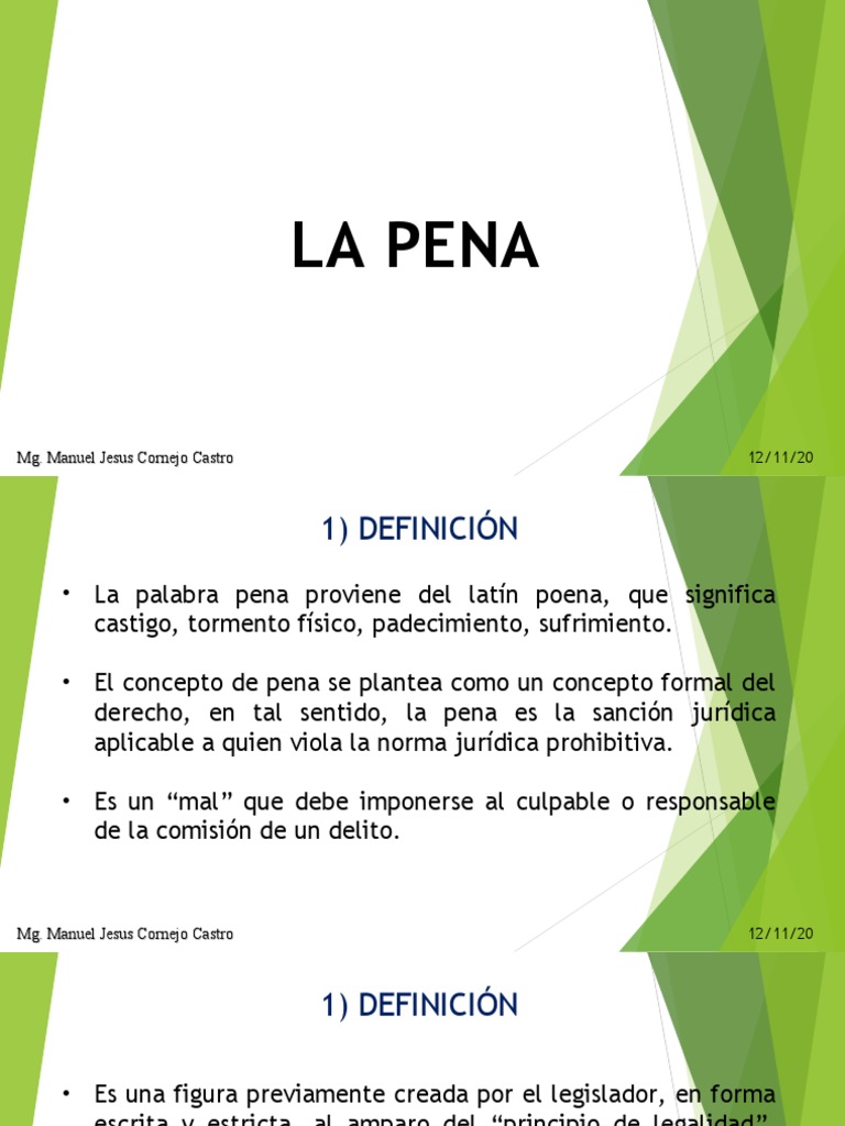 3) La Pena | PDF | Castigos | Derecho penal