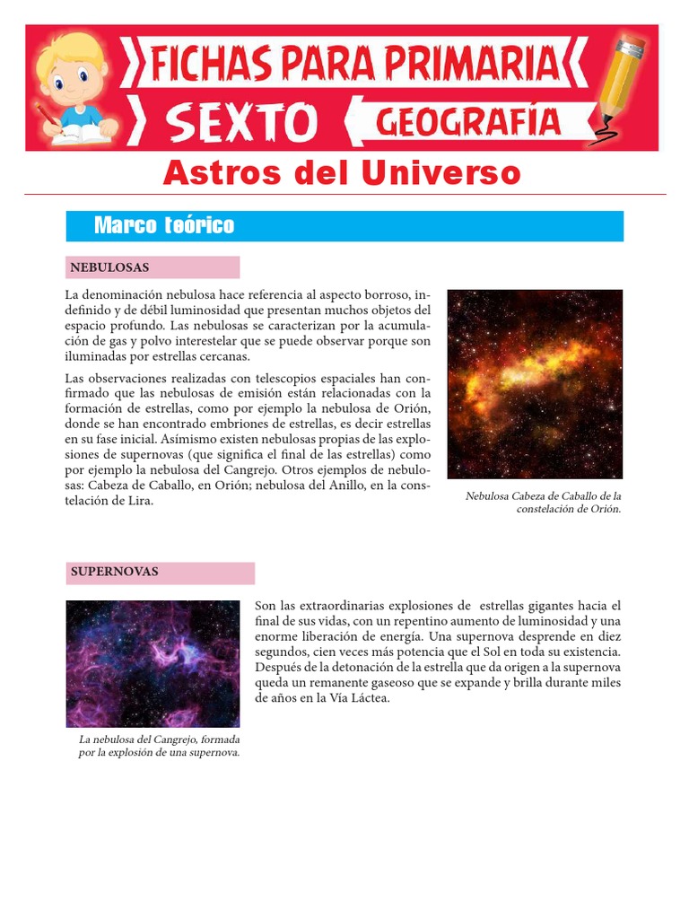 Astros Del Universo para Sexto Grado de Primaria | Descargar gratis PDF ...