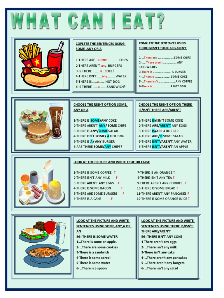 Grammar Exercises: Some, Any, A Usage | PDF