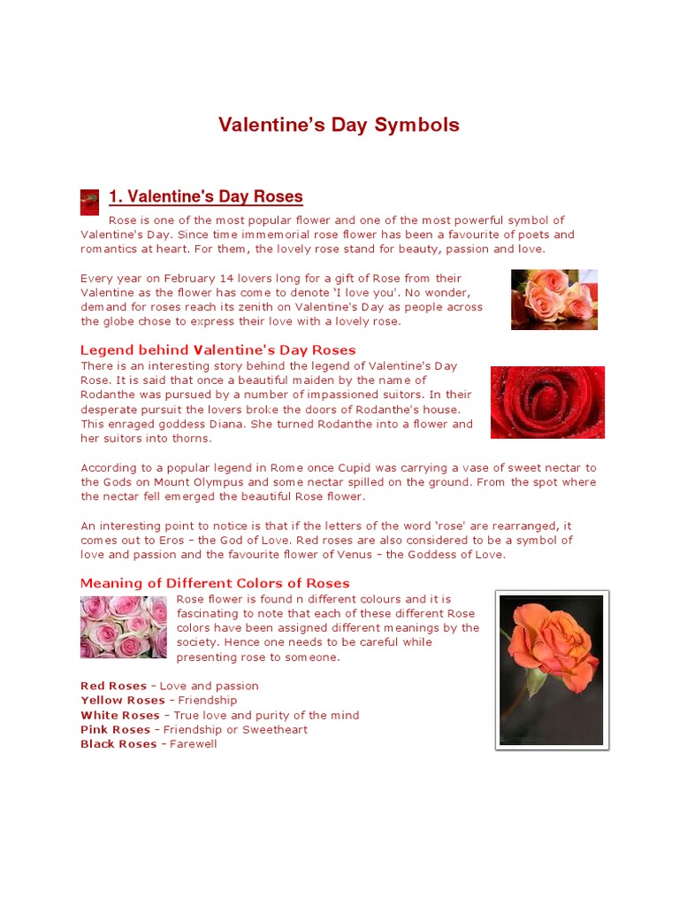 Valentine's Day Symbols | PDF | Eros | Valentine's Day
