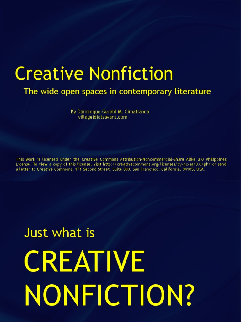 Creative Nonfiction: The Wide Open Spaces in Contemporary Literature | PDF