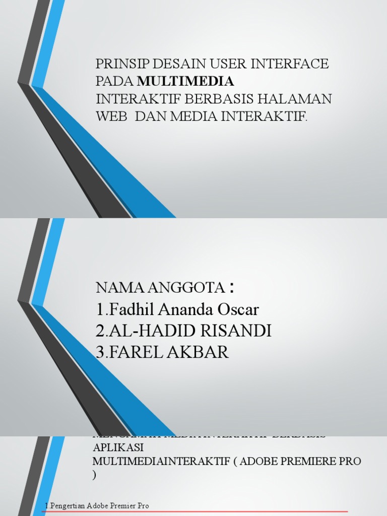 Prinsip Desain UI Adobe Premiere | PDF | Komputer