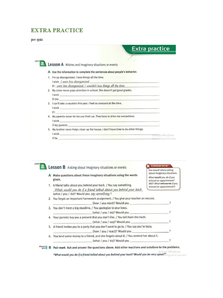 Extra Practice Unit 8 | PDF