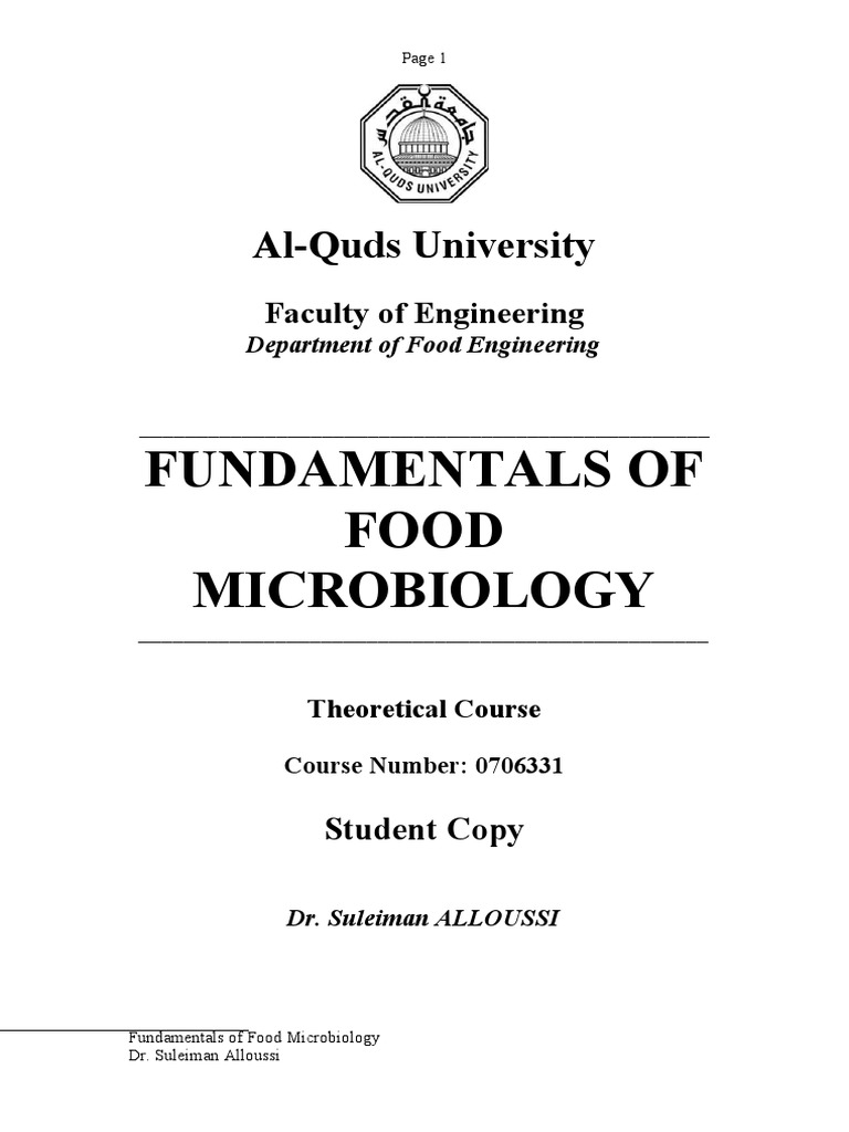 Fundamentals of Food Micro 0706331 Students | PDF | Growth Medium ...