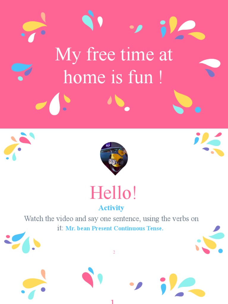 My Free Time at Home Is Fun ! | PDF | Career & Growth | Language Arts ...
