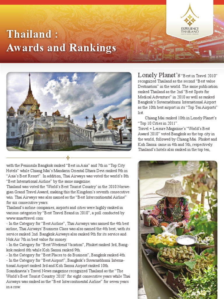 Thailandaward Factsheet | PDF | Thailand | Bangkok