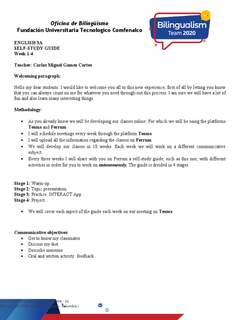 1-Self-Study Guide-3a-2020-2 | PDF | Grammar | Semiotics