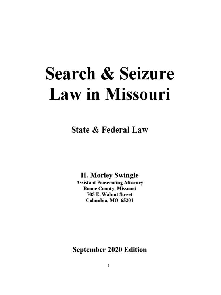 Search and Seizure Law 2020 (Repaired) | PDF | Fourth Amendment To The ...