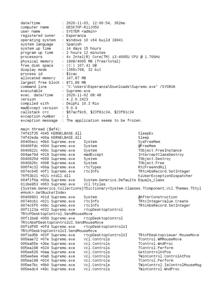 Bug Report | PDF | Operating System Families | Office Equipment