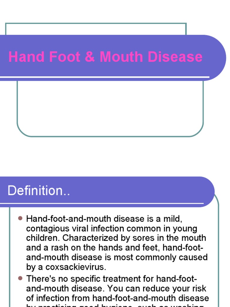 Hand Foot & Mouth Disease | PDF | Medical Specialties | Microbiology