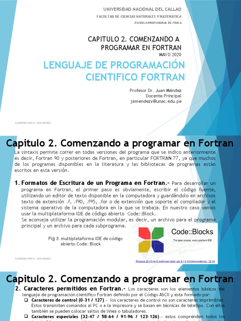 Capitulo 2. Comenzando A Programar en Fortran | PDF | Compilador ...