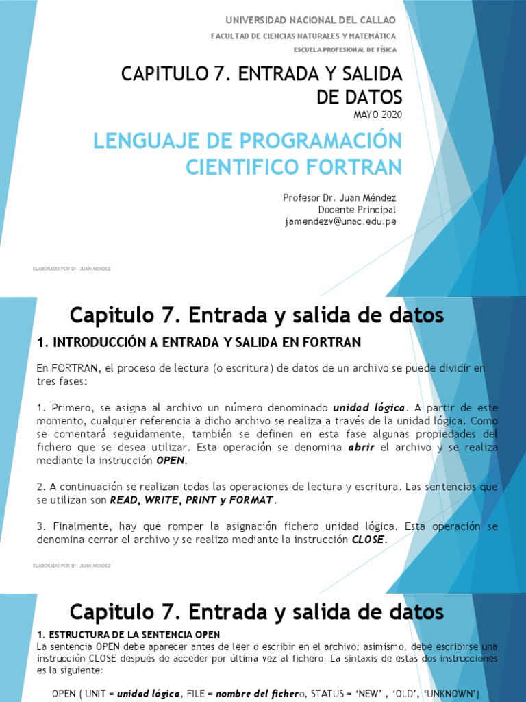 Capitulo 7. Entrada y Salida Datos | PDF | Archivo de computadora ...