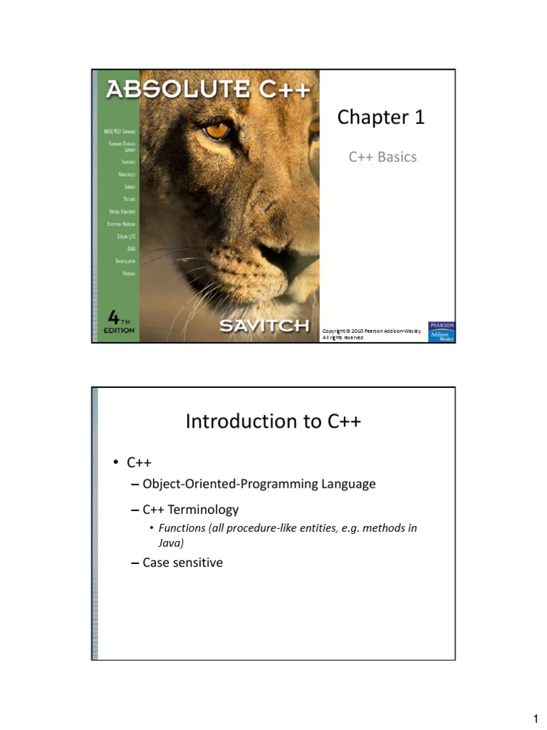 C++ Basics: - Object-Oriented-Programming Language - C++ Terminology ...