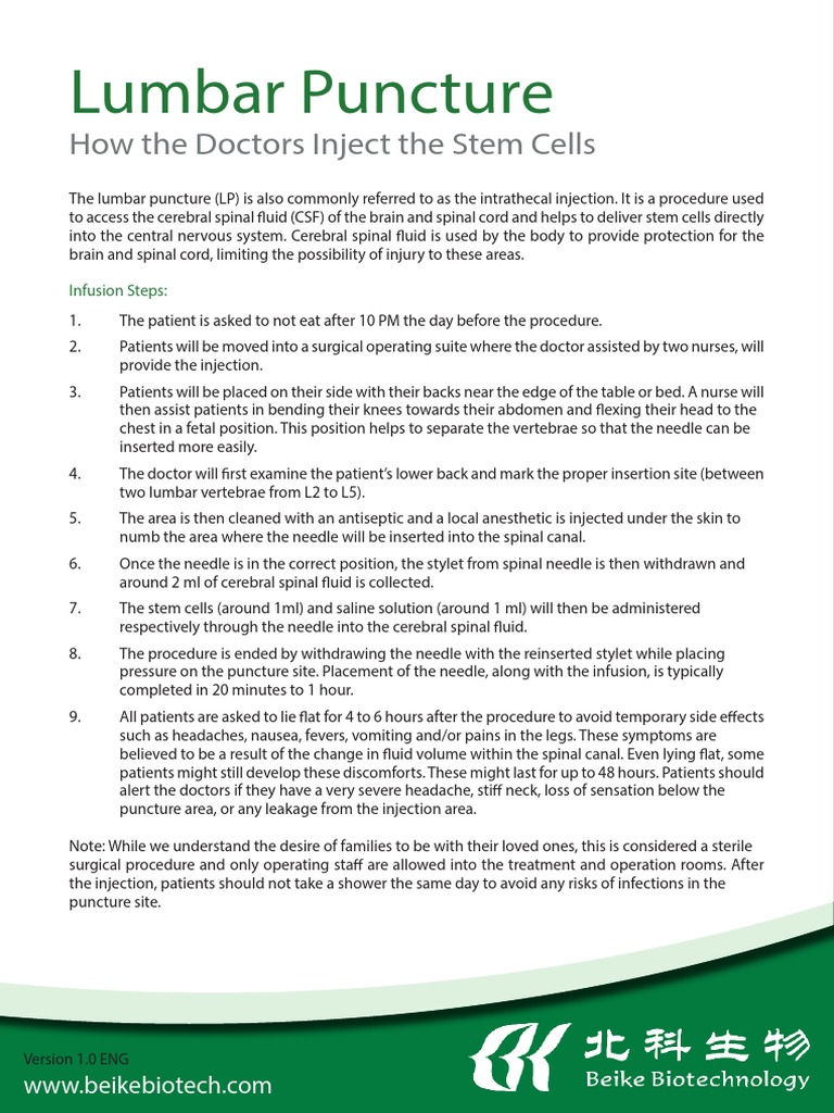 Intrathecal Injection