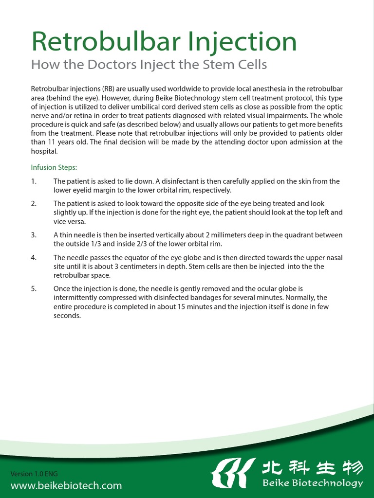 Retrobulbar Injection ENG | PDF