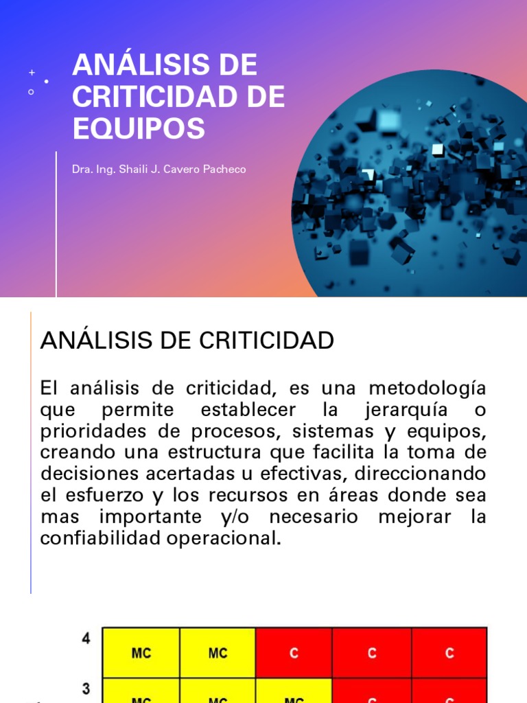 Análisis De Criticidad De Equipos Pdf Crecimiento Personal Y