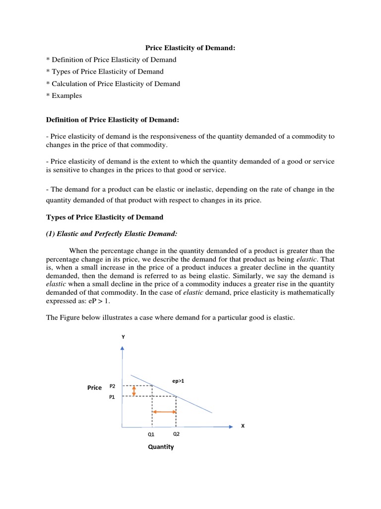 Price Elasticity of Demand | PDF | Price Elasticity Of Demand | Demand