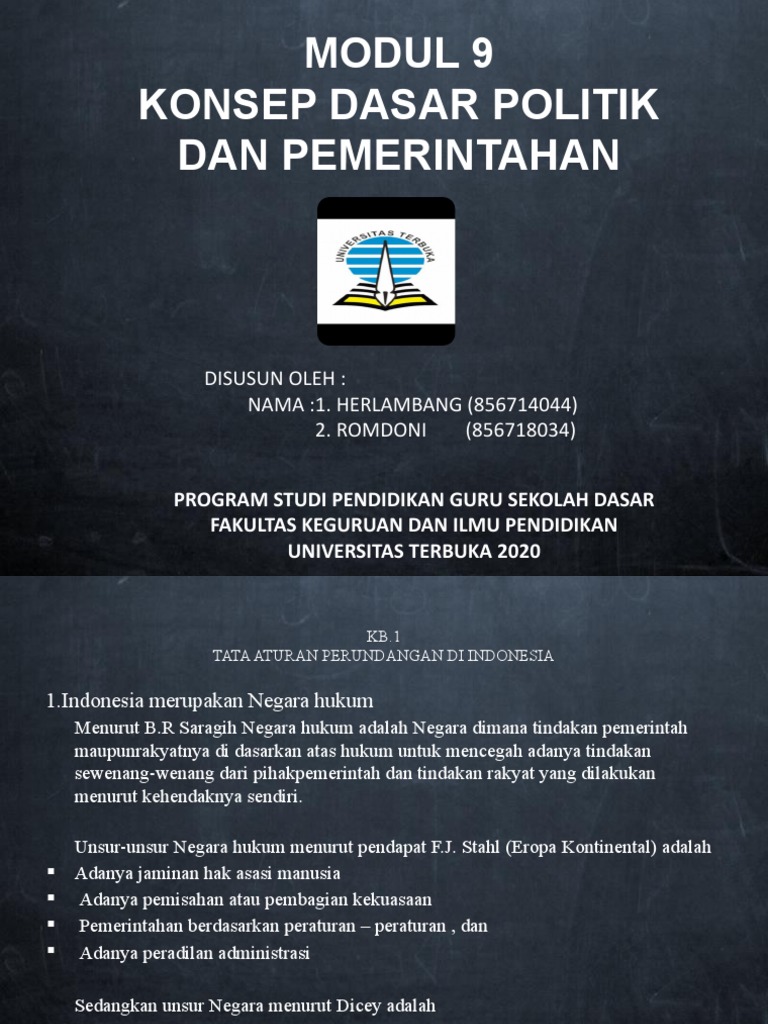 Konsep Dasar Politik dan Pemerintahan | PDF