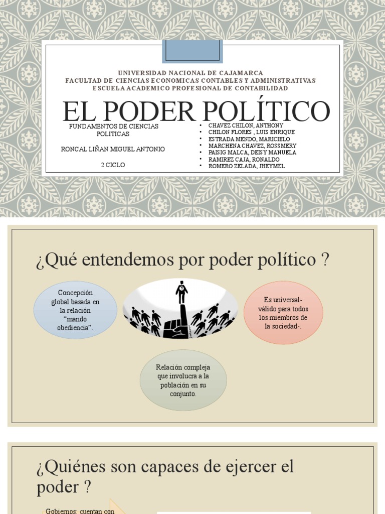 Definición y Tipos de Poder Político | PDF | Legitimidad (política ...