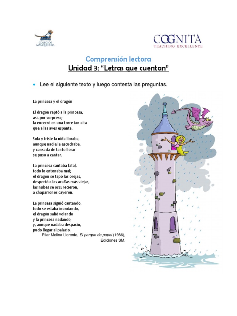 Lección 2 - Comprensión Lectora Poema | PDF