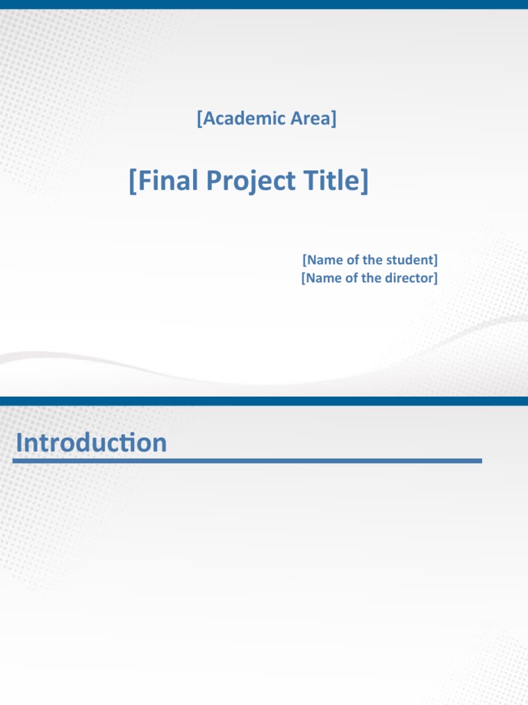 (Final Project Title) : (Academic Area) | PDF