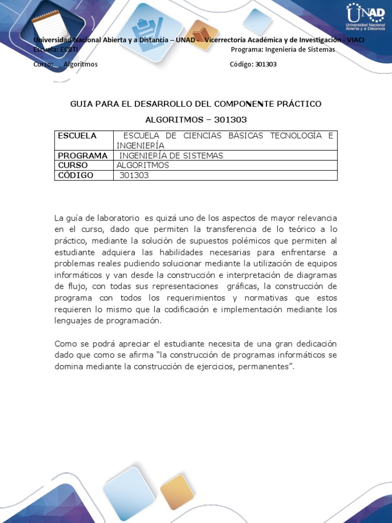 Guia para El Desarrollo Del Componente Práctico | PDF | Programa de computadora | Programación
