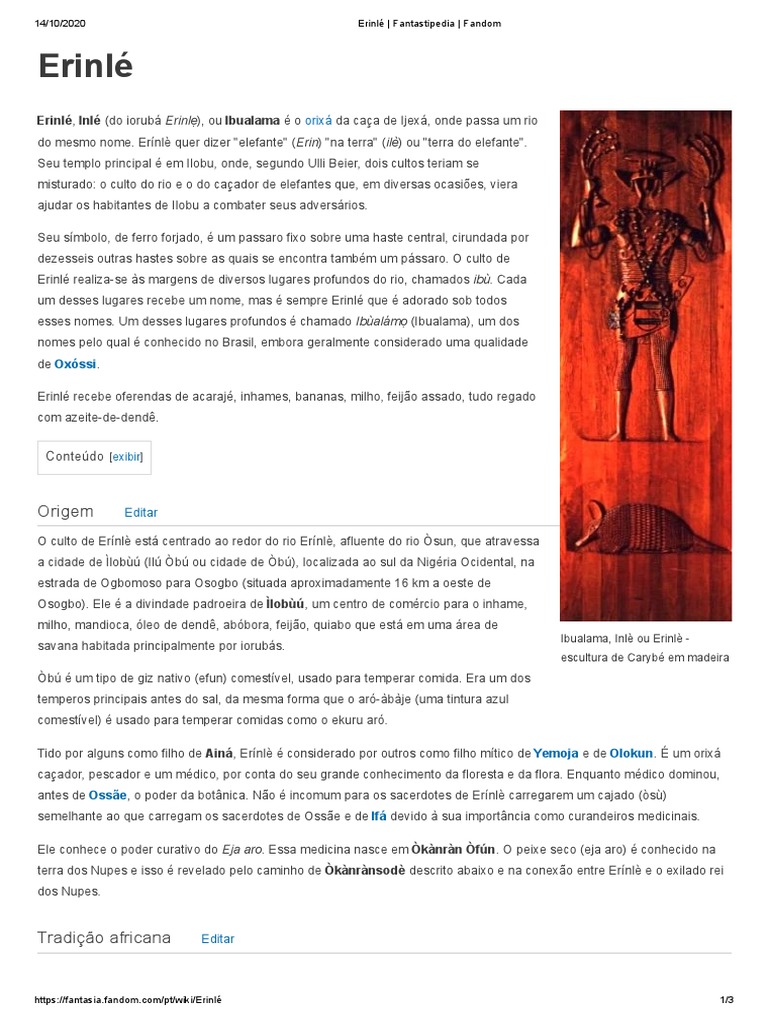 Erinlé | PDF | Santeria | Religião e crença